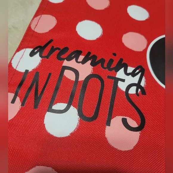 Disney | Bags | Walt Disney Minnie Mouse Dreaming In Dots Zipper Tote ...